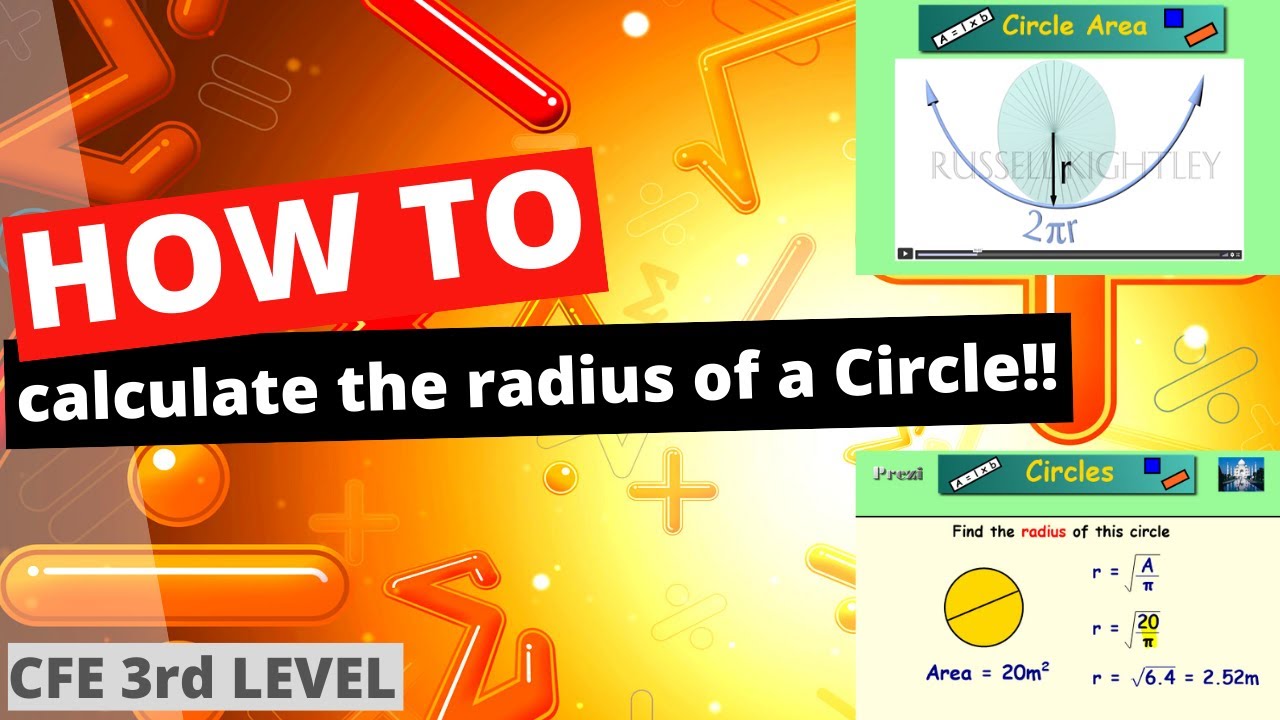 Reverse Circle Area - Calculating the Radius - YouTube