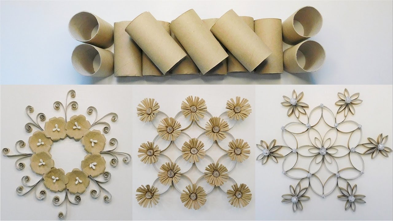 3 Easy Wall Decoration Ideas 😻 Amazing Wall Hanging DIY 💫 Toilet Paper ...