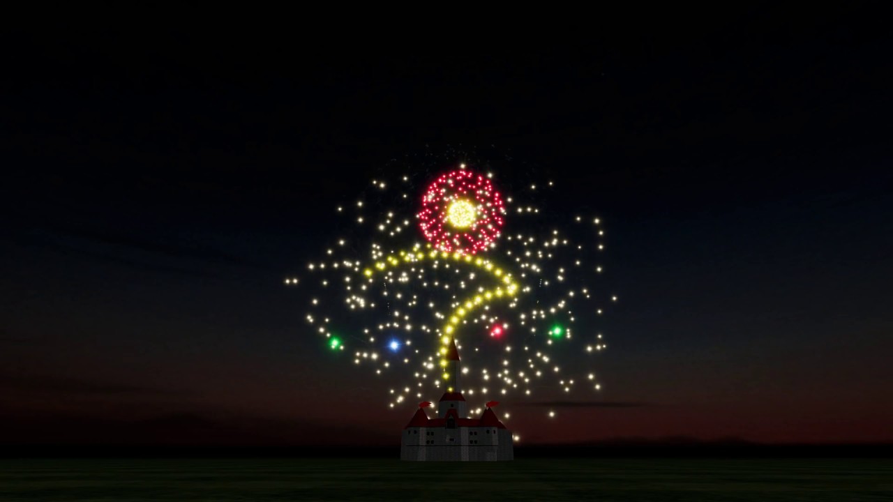 Super Mario (3D Fireworks Show) - YouTube