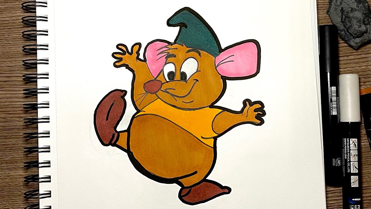 How to draw Gus from Cinderella - YouTube