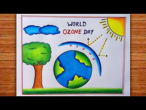 Ozone Day Drawing Easy / World Ozone Day Poster Drawing / World Ozone ...