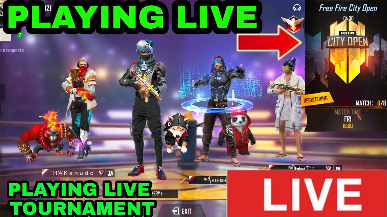 FREE FIRE LIVE | FREE FIRE CITY TOURNAMENT | Free Fire City Open ...