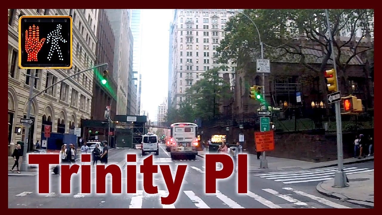 Manhattan Trinity place(Full) - West side street of Trinity Church ...