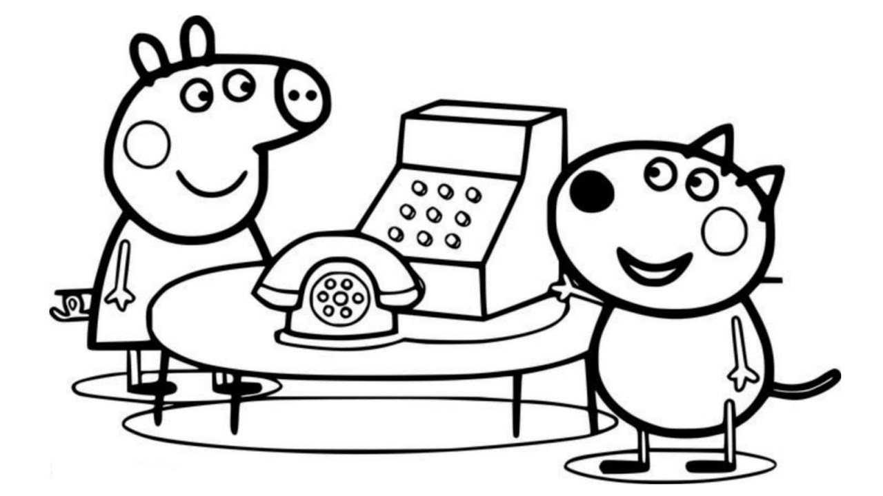 Peppa pig and family ,Peppa pig drawing and colouring, Peppa pig ...