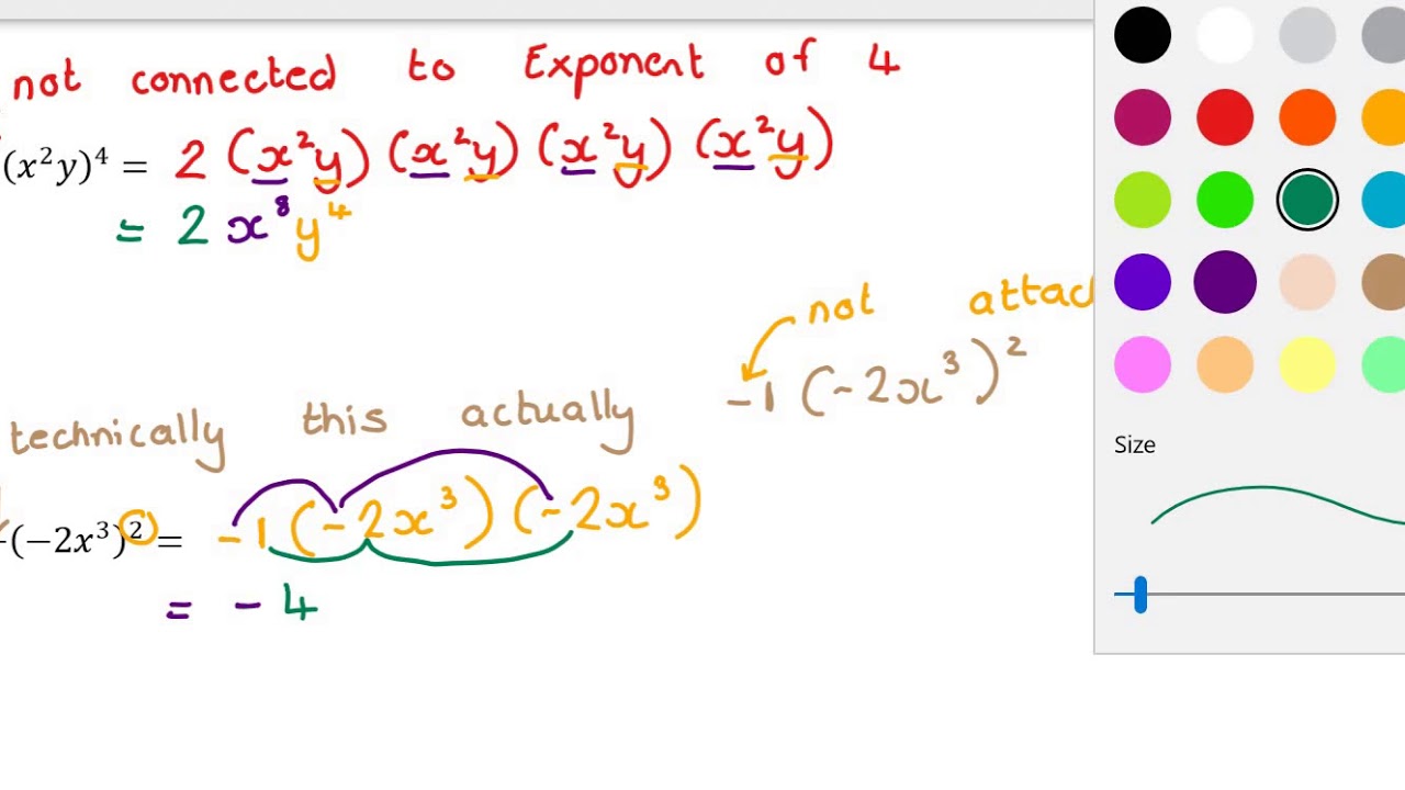 Grade 8 - Lesson 1 video 1 Exponent Laws 3 and 4 - YouTube