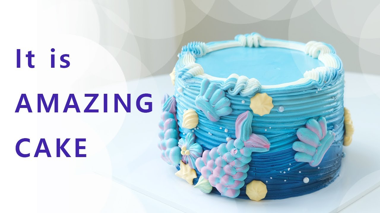 🌊amazing wave cake decorating tutorials by Heart and arrow 🧜 - YouTube