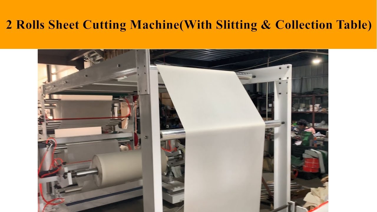 2 Rolls Paper Sheet Cutting Machine(With Slitting & Collection Table ...