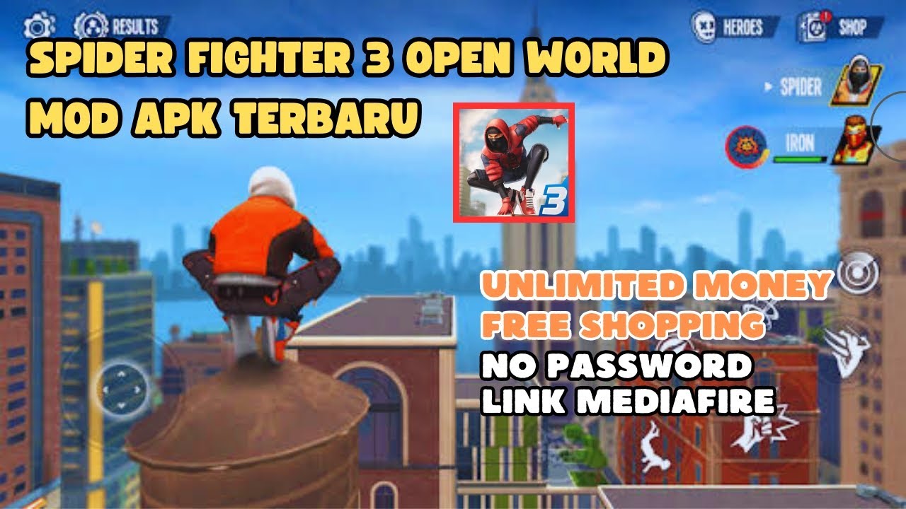NEW UPDATE!! SPIDER FIGHTER 3 OPEN WORLD MOD APK TERBARU V3.41.7 ...