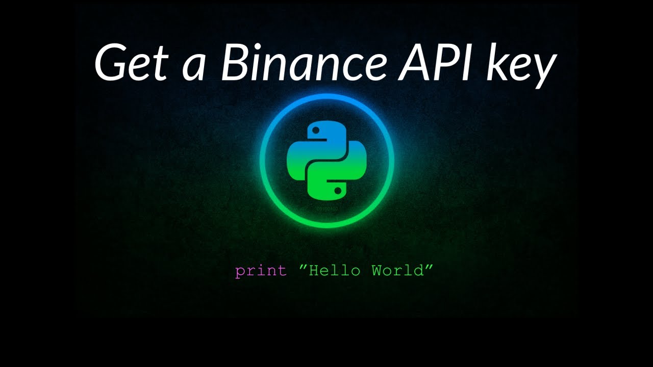 [Guide] How to get a Binance API Key (+ Secret Key) - YouTube
