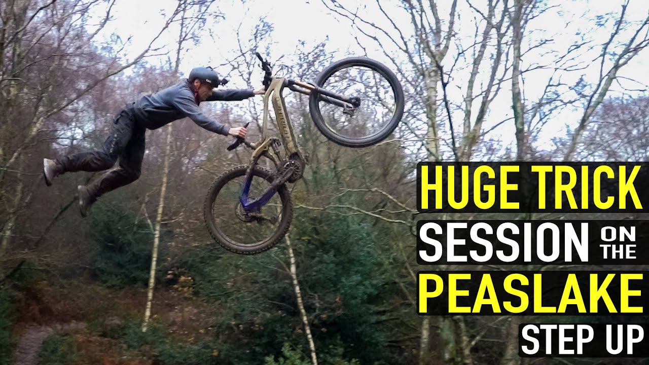 MASSIVE TRICKS ON THE PURE DARKNESS STEP UP!!/ PEASLAKE MTB TRAILS ...