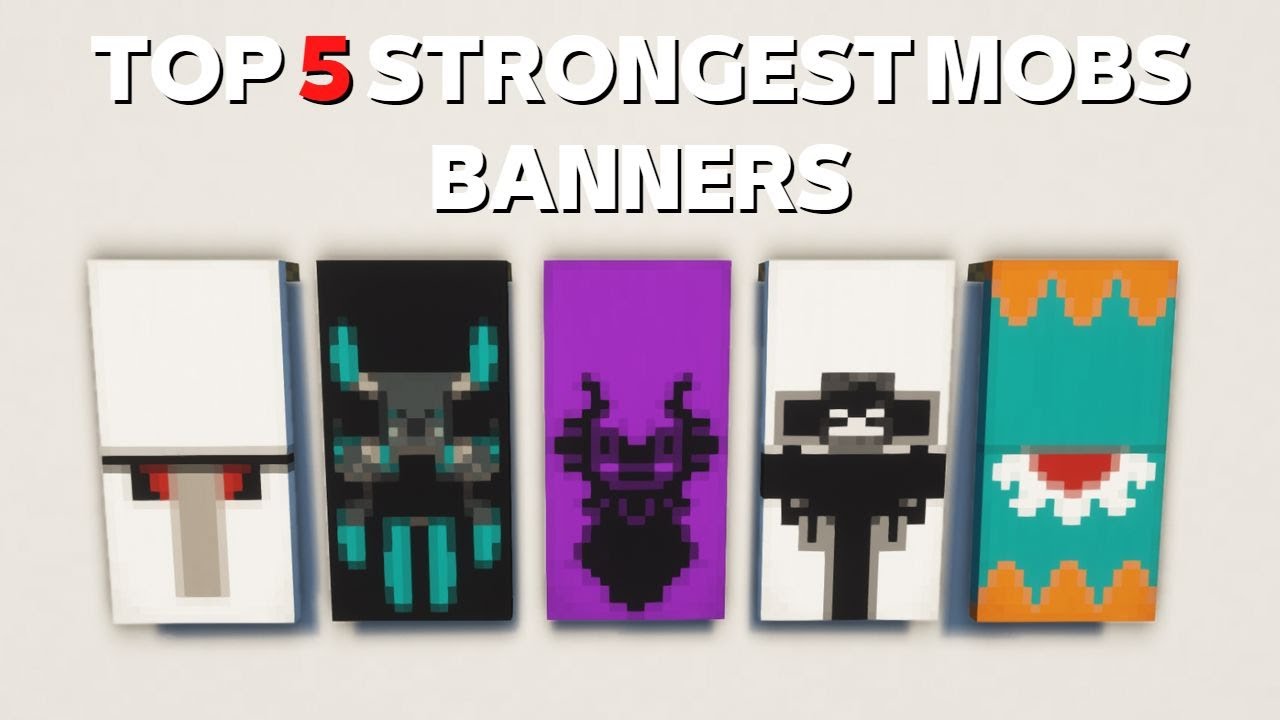 Top 5 Strongest Mobs Banner Tutorial | Minecraft - YouTube