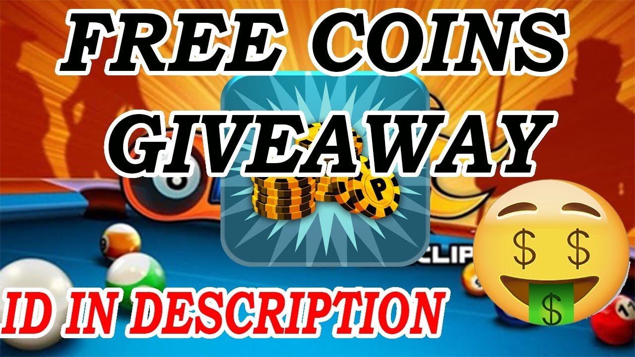 8 Ball Pool COIN GIVEAWAY - YouTube