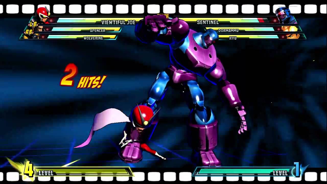 Marvel Vs Capcom 3 hyper Combos Viewtiful Joe HD 720p Xbox 360 - YouTube