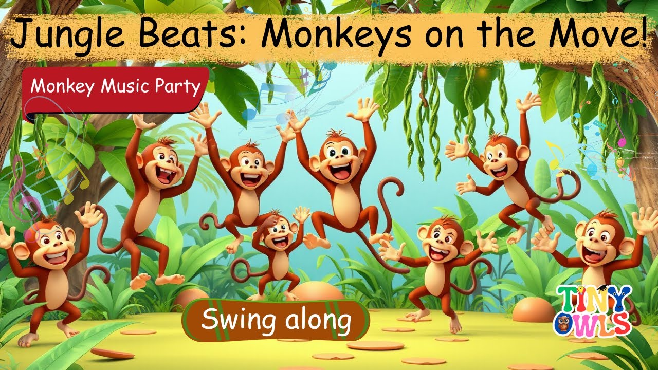Monkeys Song | Kids Song | Monkey Party | Sing Along | Jungle Theme ...