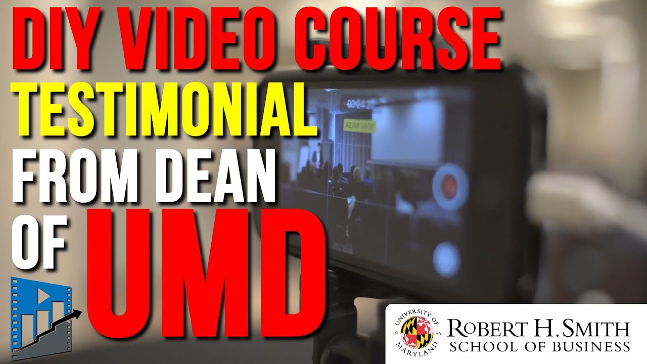 UMD Dean Gives Testimonial of DIY Video Course - YouTube