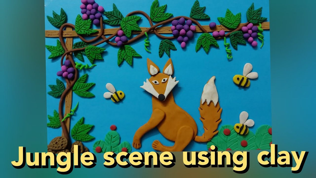 3D clay art/Beautiful jungle scene using clay 🥰 - YouTube