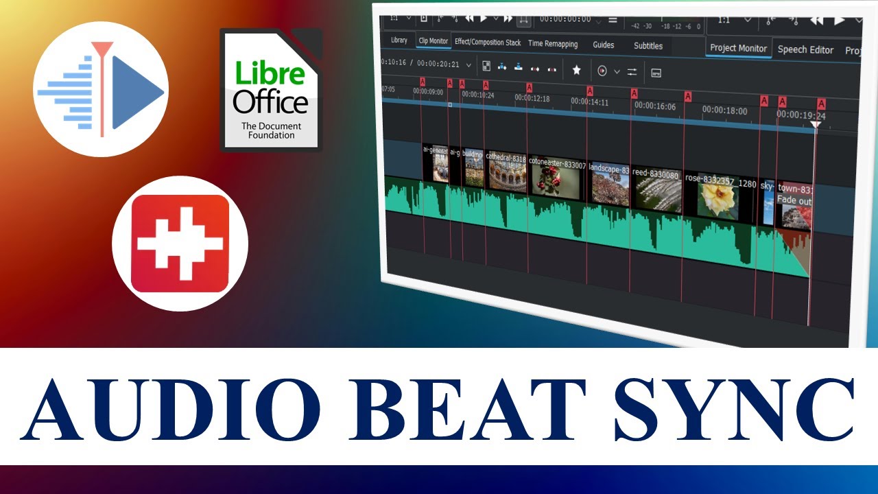 Audio Beat Sync in Kdenlive | Video Editing Tutorial | ft. LibreOffice ...
