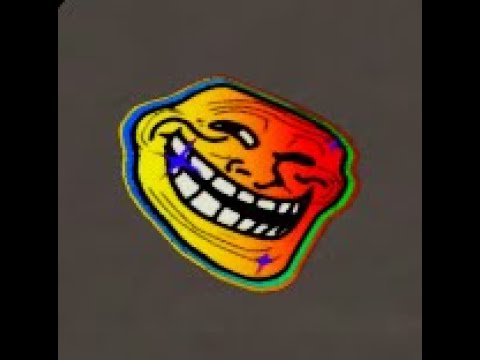 How To Get Rainbow Sticker Trollface - YouTube