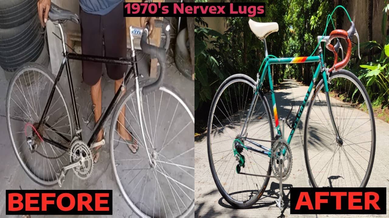 Restoration of 1970's Vintage Road Bike with Nervex Lugs - YouTube