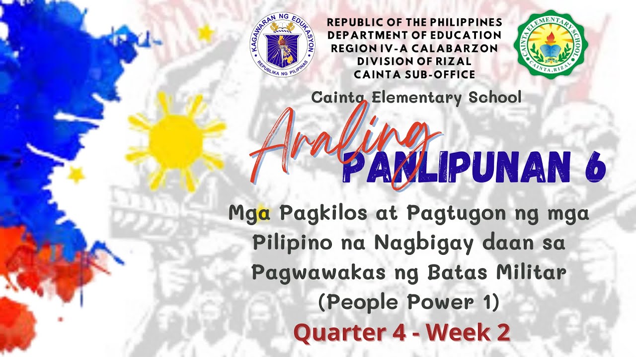 AP 6 Q4 WEEK 2 Mga Pagkilos at Pagtugon ng mga Pilipino na Nagbigay ...