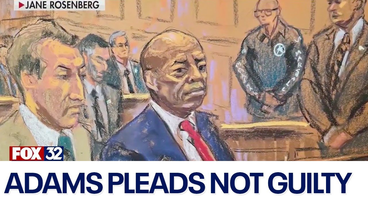 NYC Mayor Eric Adams pleads not guilty - YouTube