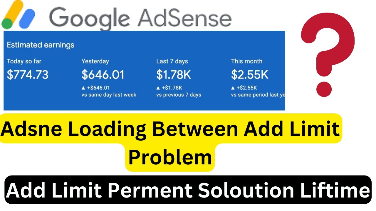 Google Adsene Loading || Add Limit Permanent Soloution || How To Fix ...