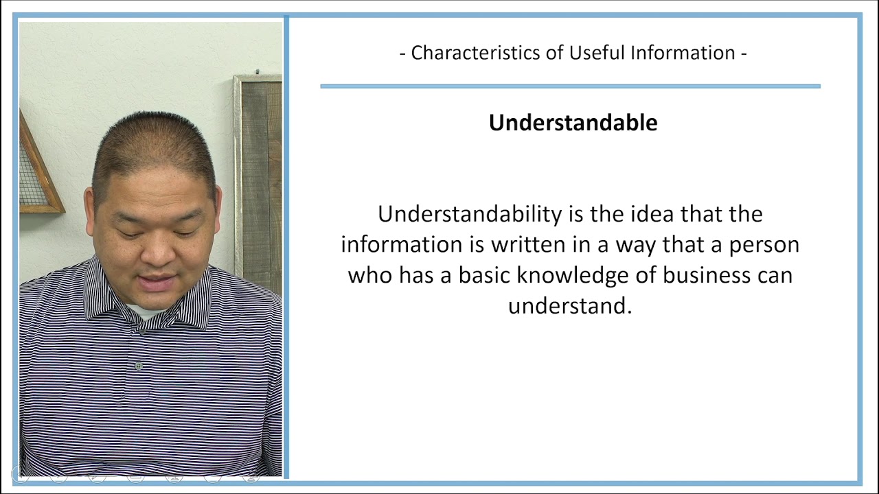 Accounting Information Systems - Lesson 1.3 - Characteristics of Useful ...