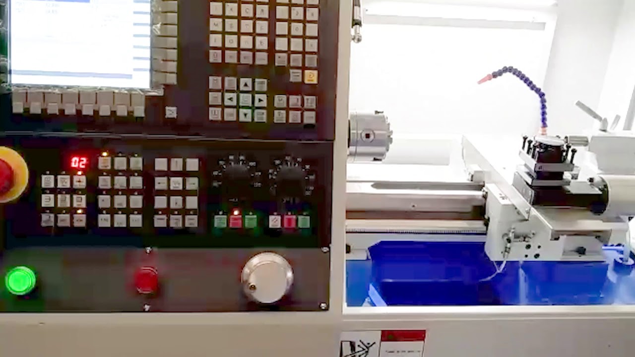 BSmall bench cnc lathe machine with bar feed BTL210 220V single phase ...