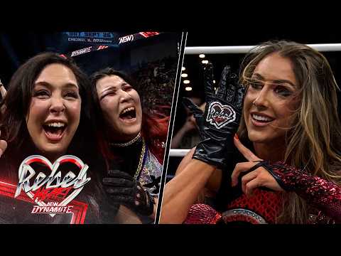 Rebel gives Britt Baker her signature glove at ringside! | Rebel Heart Dynamite