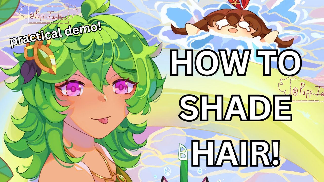 How to... SHADE HAIR! || practical demo || art tutorial - YouTube