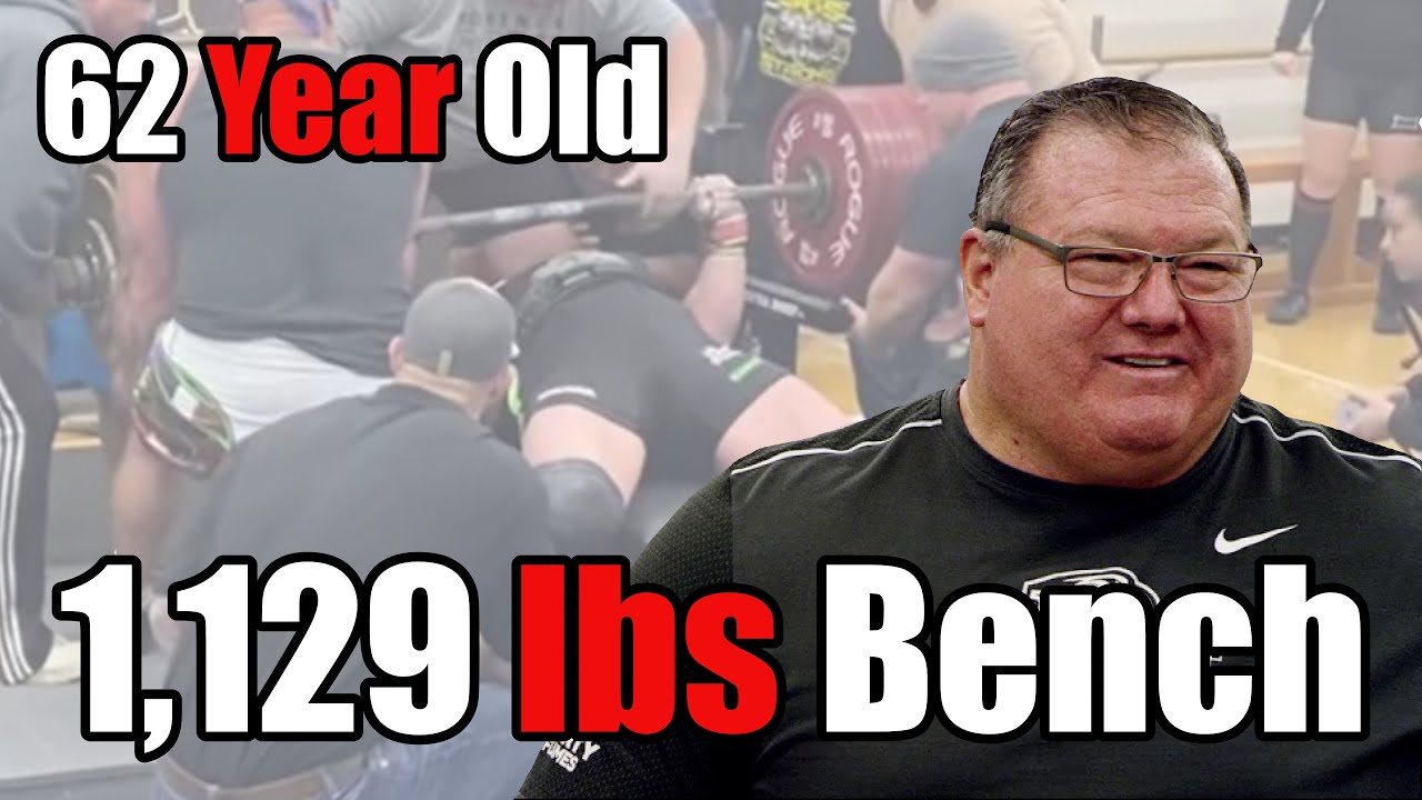 62 Year Old | Bill Gillespie | Bench Press | 1,129 lbs - YouTube