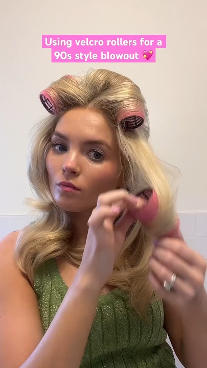 My favorite way to get lots of volume in a 90s style blowout - use Velcro rollers!! # ...