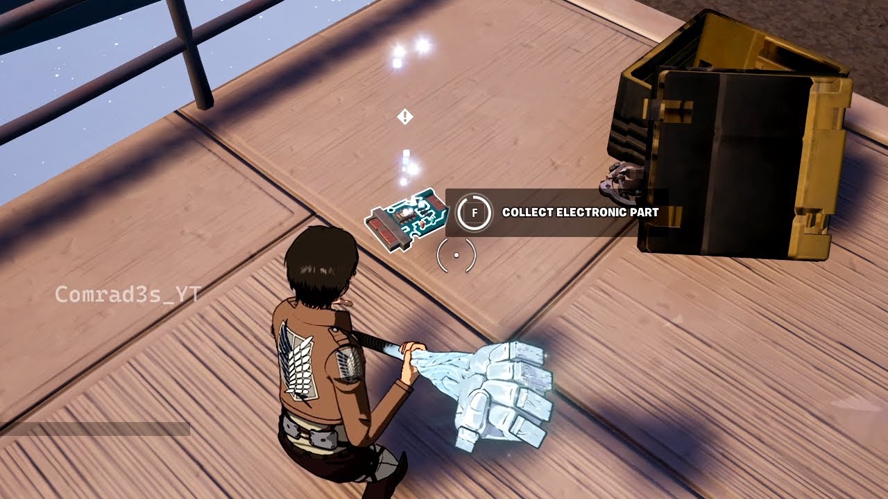 Pry open crates to recover stolen electrical supplies Fortnite - YouTube