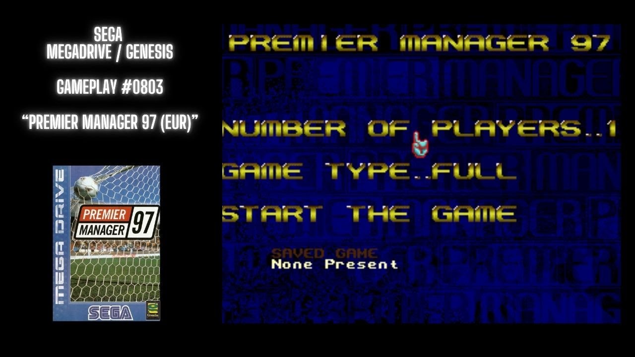 Premier Manager 97 (EUR) (Megadrive / Gameplay #0803) - YouTube