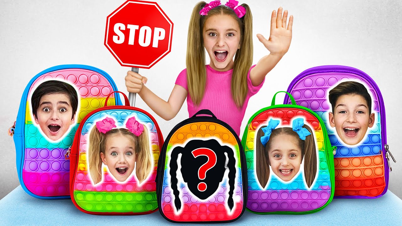 Sasha and Max Backpack blunders at school story - YouTube