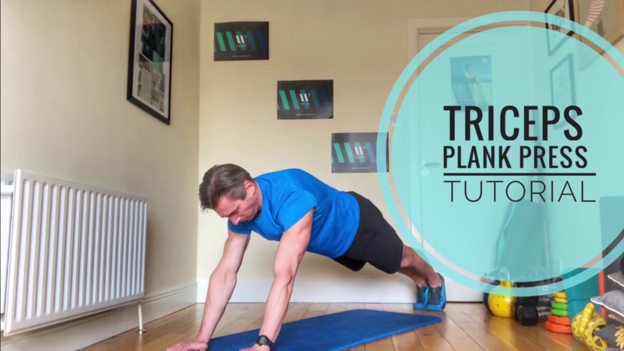 Triceps plank press tutorial - YouTube
