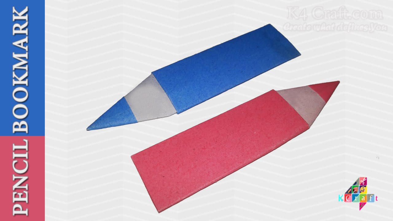 DIY: Simple Origami "Pencil" Bookmark -Paper Art & Carft - YouTube