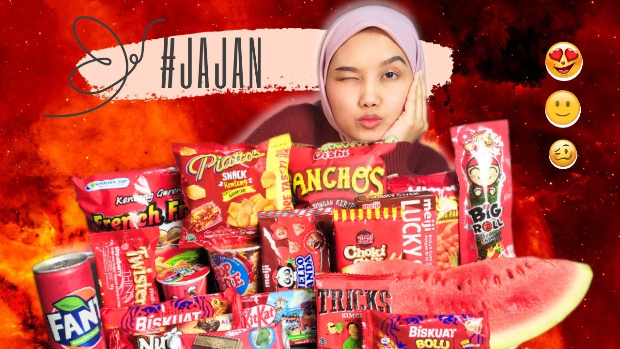 JAJAN APA AJA YG MERAH-MERAH 🔴 | Hobi #jajan - YouTube