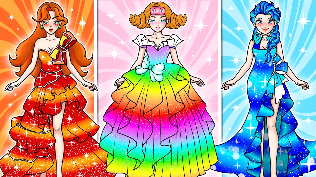 Paper Doll Story | Poor and Rich and Giga Rich Princess | Who Will the ...