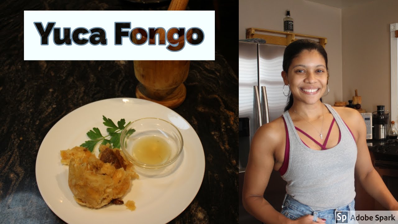 Yuca fongo (Mofongo de yuca ) Receta super facil (VERSION EN ESPAÑOL ...