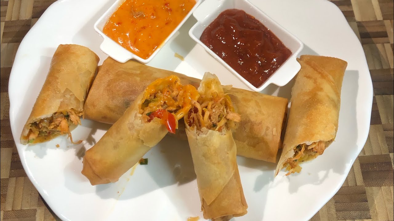 Restaurant style chicken Chinese spring roll by cook with Patel## ...