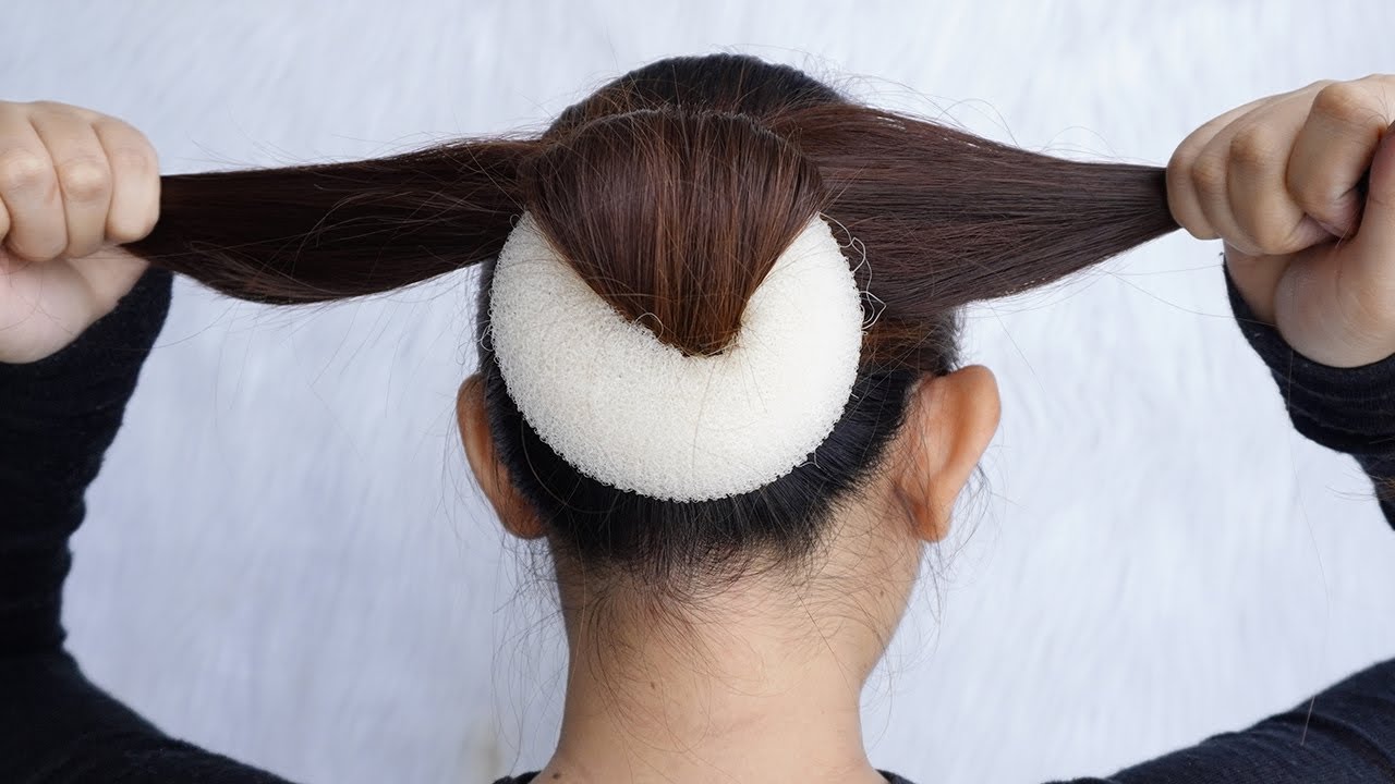 Get Gorgeous In Minutes: Hair Bun With A Donut - YouTube