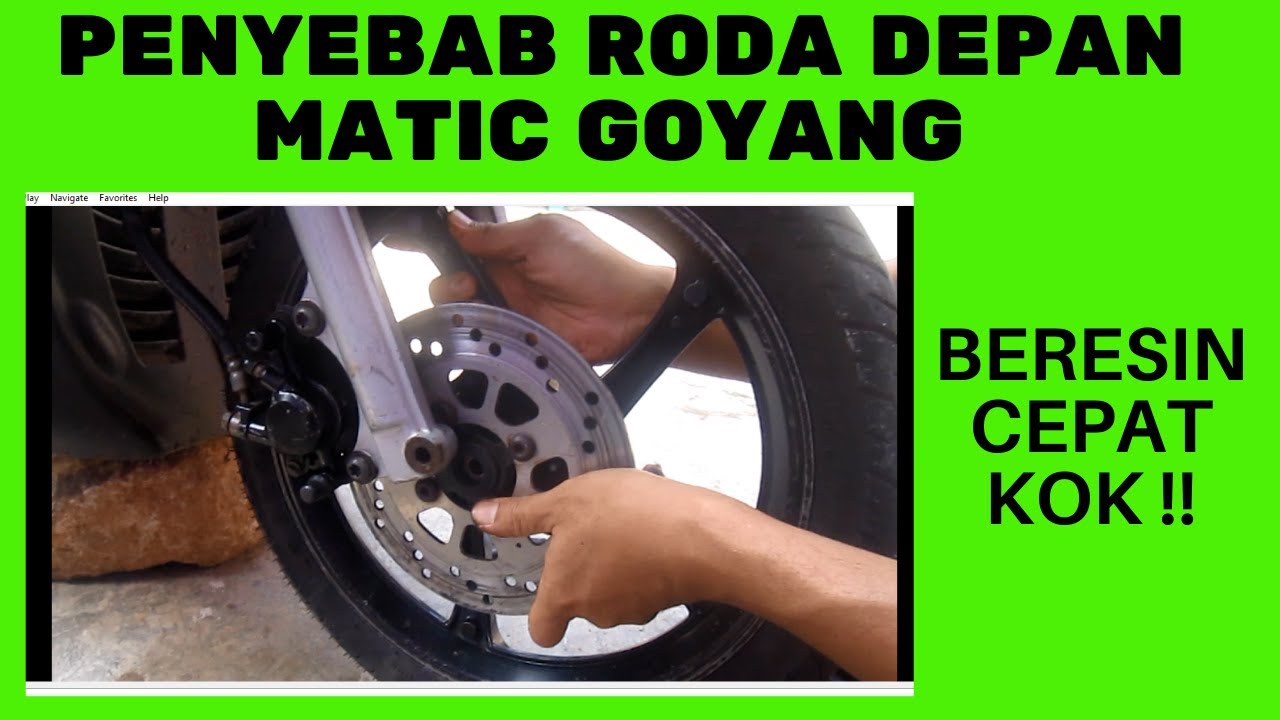 cara memperbaiki roda depan motor matic yang oleng dan goyang - YouTube