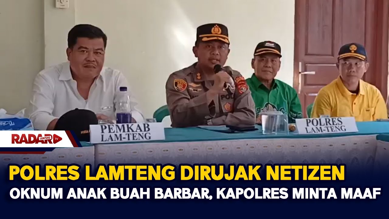 Polres Lamteng Dirujak Netizen, Oknum Anak Buah Barbar, Kapolres Minta ...