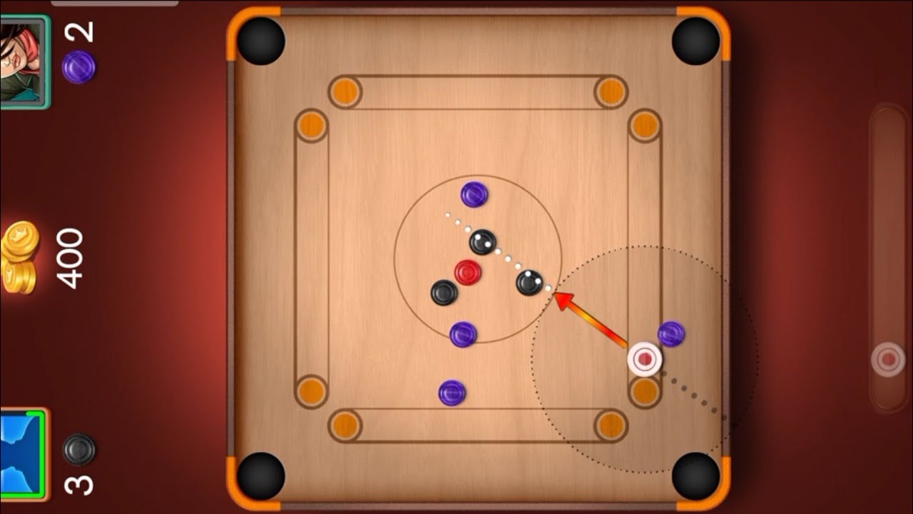 Carrom board online game / Carrom disc pool gameplay / Carrom board ...