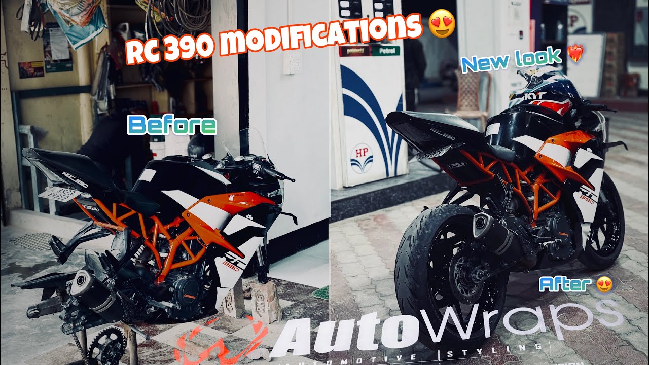 Rc 390 Modifications ️‍🔥 | New look 😍 | New wrap Coming soon | SHYAMAL ...