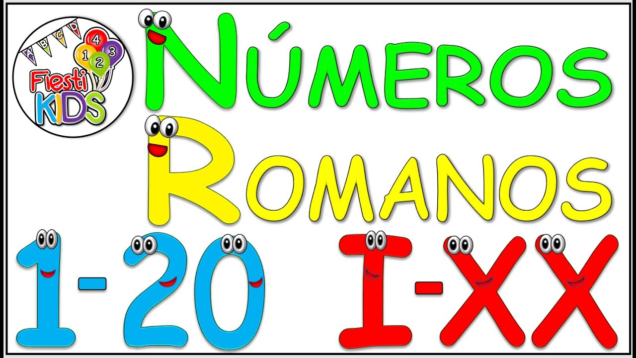 Números Romanos del 1 al 20 para niños @FIESTIKIDSVIDEOS