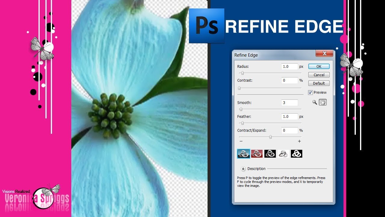 Photoshop Tutorial Smooth Edges - How To Smooth Edges In Photoshop Refine Edge Tool - YouTube