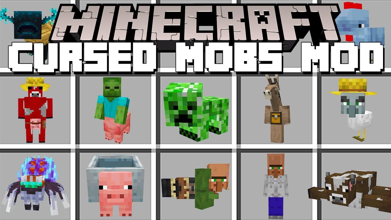 Minecraft CURSED MOBS / CURSED WORLD MOD! (Minecraft Mods) - YouTube