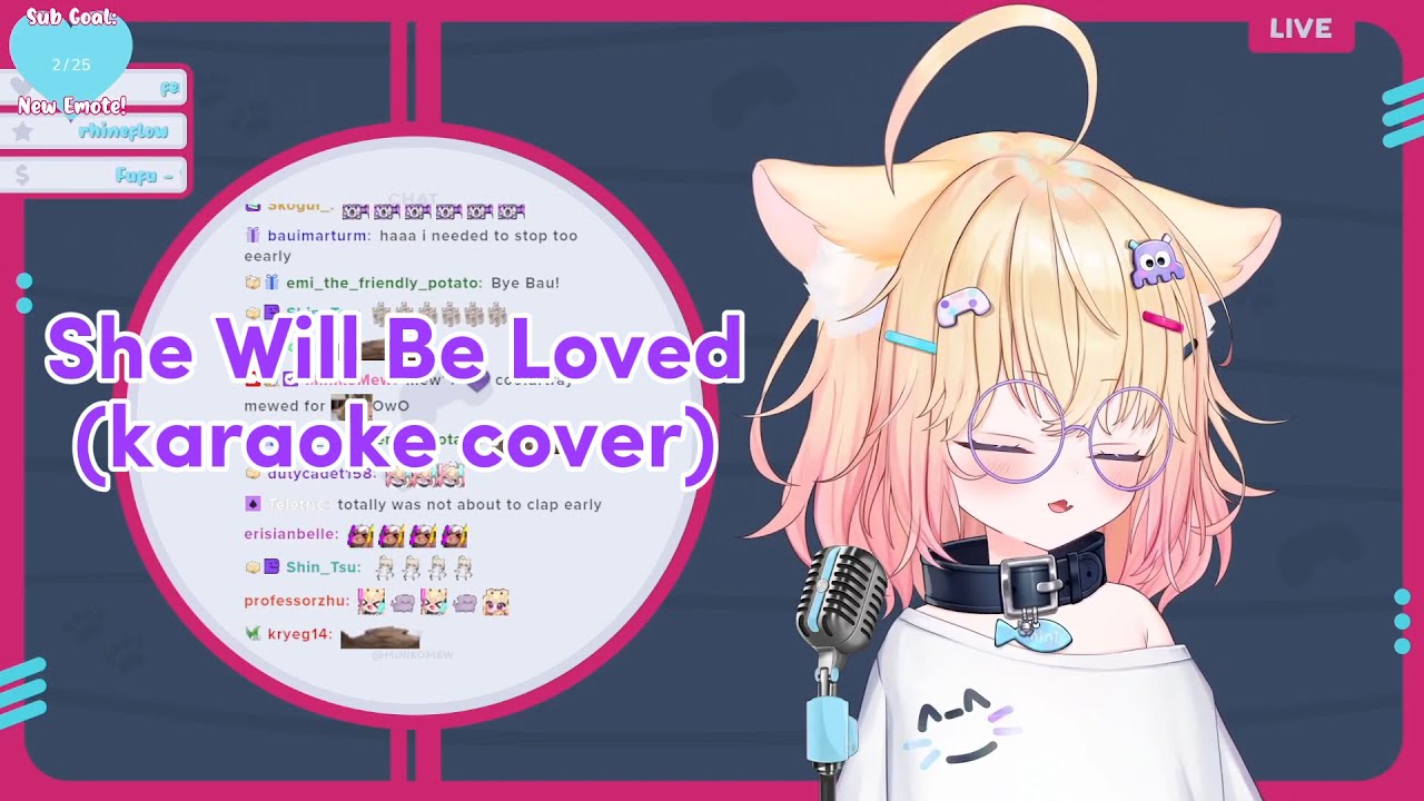 MinikoMew sings She Will Be Loved by Maroon 5 - YouTube